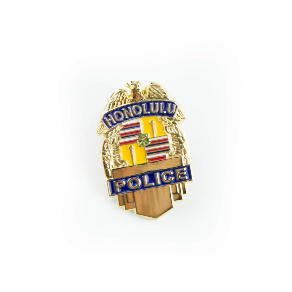 HPD 1" Gold Badge Pin - Honolulu Police Relief Association