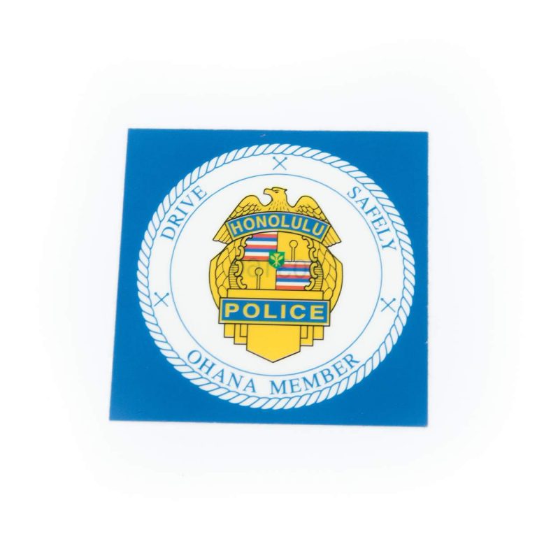 HPD Oval Flag Inside Window Decal - Honolulu Police Relief Association